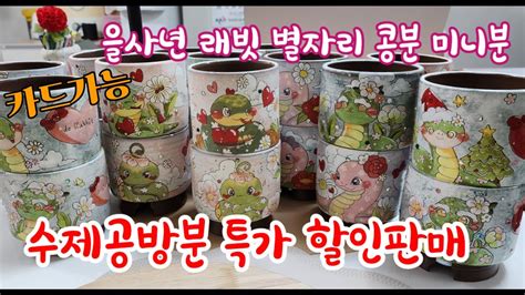 수제공방분 신상 을사년 특가 30 할인판매 2528 수제화분 다육화분 콩분 공방분 드앨리스 래빗 라온다육맘 Youtube