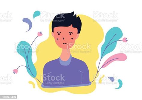 손으로 그린 젊은 남자 벡터 일러스트 레이터입니다 플랫 스타일 벡터 디자인 세트 스톡 벡터입니다 벡터 사람들 창조적 인 일러스트 레이션 3월에 대한 스톡 벡터 아트 및 기타