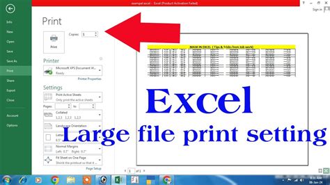 How To Print In Excel How To Print Large Data In Excel On One Page