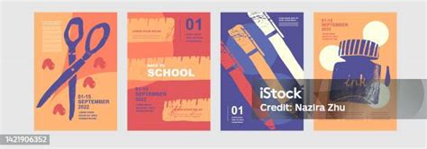 가위 통치자 펜 잉크 추상적 인 벡터 일러스트 레이 션 세트 학교로 돌아 가기 학교 테마의 요소와 객체 포스터의 간단한 배경 학교 배경 모던 양식에 대한 스톡 벡터 아트 및