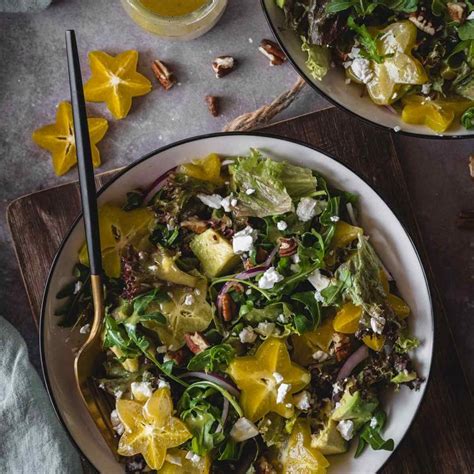 Star Fruit Salad With Arugula Avocado And Feta