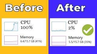 How To Fix High Ram Memory Cpu Disk Usage On Windows 11 10 2024