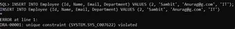 Unique Constraint In Oracle With Examples Dot Net Tutorials