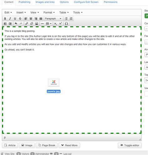 Joomla 35 Will Have Drag And Drop Image Adding Joomlashack