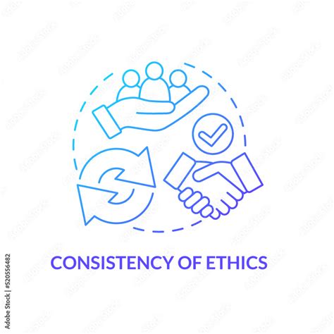 Consistency Of Ethics Blue Gradient Concept Icon Ethical Banking Abstract Idea Thin Line