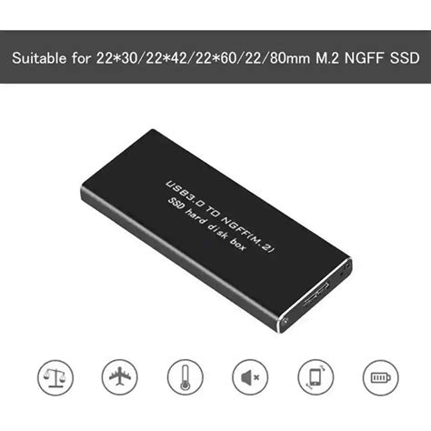Portable SSD Hard Drive Enclosure USB To NGFF M Ido Lk