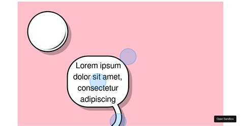 Speech Bubble Forked Codesandbox