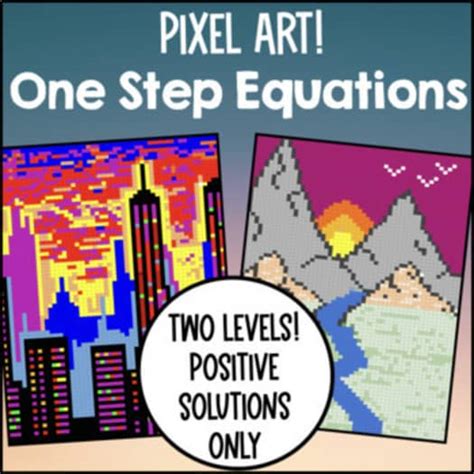 One Step Equations Digital Pixel Art By Congruent Math Tpt