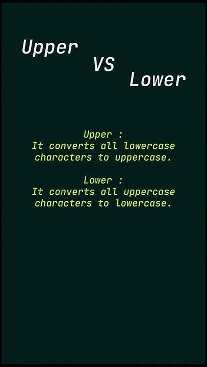 Lower Vs Upper Python String Methods Youtube