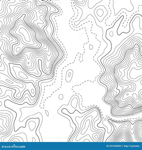 Topographic Map Background Grid Map Pattern Of Contour Lines
