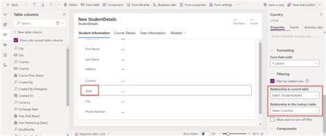 how to implement cascading drop downs in model driven apps