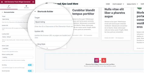 elementor post widget infinite scrolling add ons ajax load more