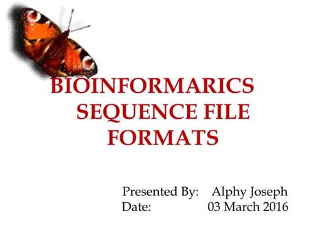Sequence File Formats Ppt Databases Computer Software And