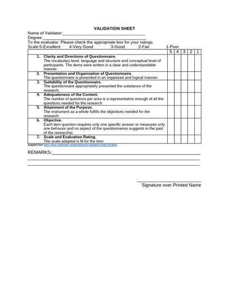 Validation Sheet 3 Pdf