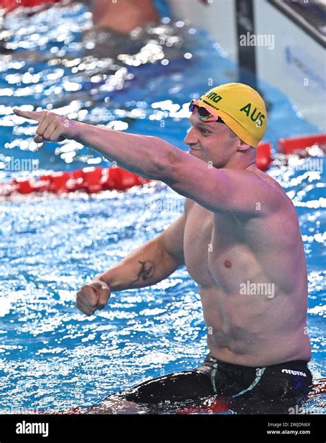 Doha Qatar 14th Feb 2024 Sam Williamson Of Australia Celebrates