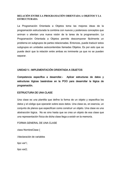 pdf de programación relaciÓn entre la programaciÓn orientada a