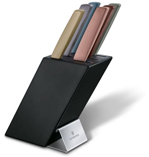 Victorinox Swiss Modern Multi Colored 7 Piece Knife Block Set Red