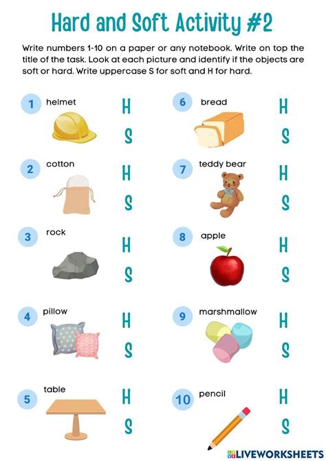 Soft And Hard Things Online Exercise For Live Worksheets