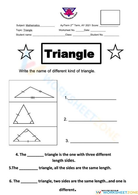 Triangle Worksheet