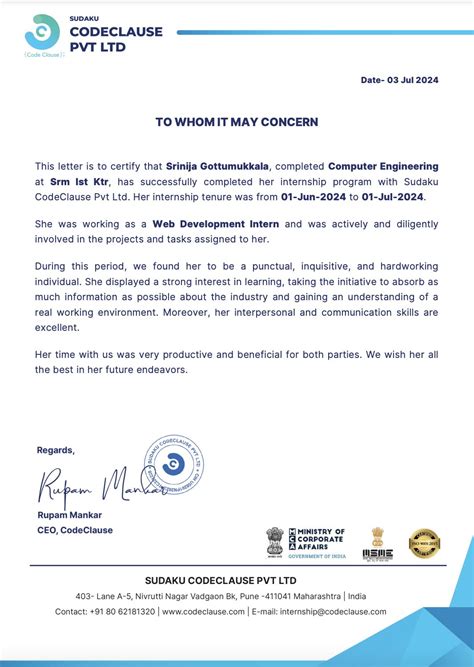 Happy To Share That Ive Completed My Internship At Codeclause As A Web