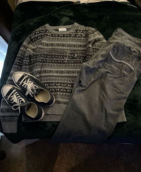 Outfit Inspo In 2025 Nerd Outfits Nerdy Outfits Grandpa Sweater Outfit