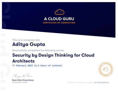 Aditya Gupta On Linkedin Certificate Of Completion A Cloud Guru