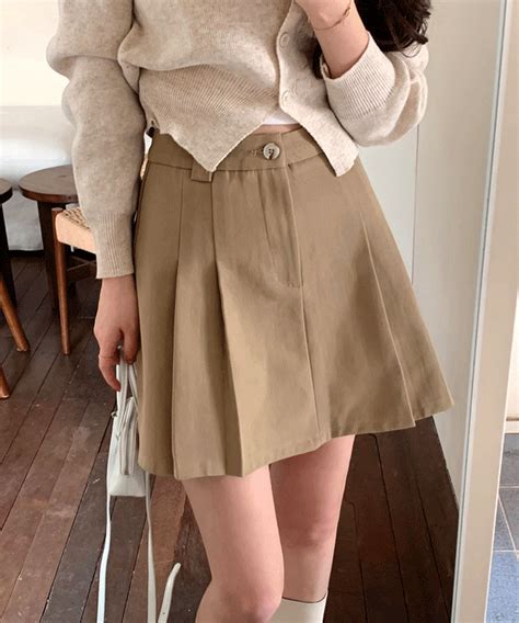소녀레시피 아담녀추천 스티즈 핀턱 플리츠 치마바지 Sk One Color