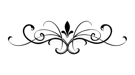 Elegant Swirl Flourish Design Element Vector Icon Vector Design