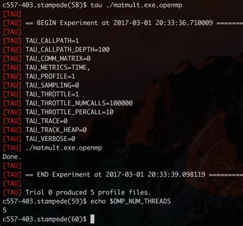 Tau Commander Tutorial Example 2 Openmp Only Paratools Inc