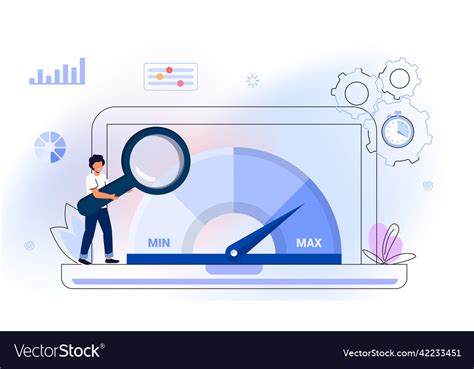 Website Loading Optimization Page Speed And Seo Vector Image
