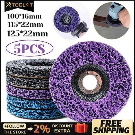 15pcs 100115125mm 산호 디스크 폴리 스트립 디스크 그라인더 스트립 디스크 연마 휠 페인트 녹 제거 앵글