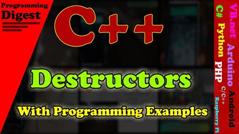 c destructor and the difference between constructor and destructor