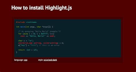How To Use Highlightjs ~ Developers And Programing