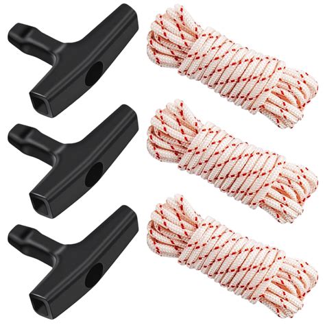 Rheen 3 Pack 10 Ft X 9 64 3 5mm Pull Cord Rope With Handle Premium