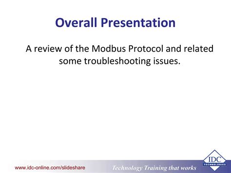 Modbus Data Communication Systems Ppt