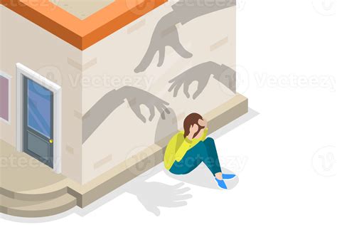 3d Isometric Flat Conceptual Illustration Of Panic Disorder 46858329 Png