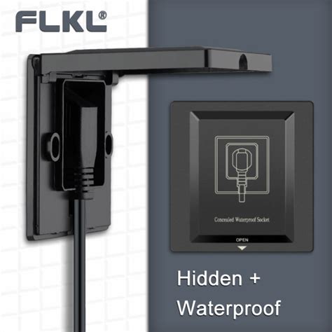 FLKL Socket Home Apartment Special Waterproof Socket IP Wall Hidden Switch Socket Uk Socket