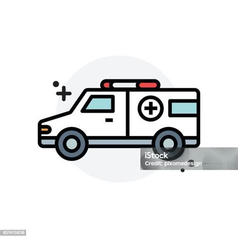 구급차 개념 절연 선 벡터 일러스트 레이 션 편집 아이콘 0명에 대한 스톡 벡터 아트 및 기타 이미지 0명 건강관리와 의술 교통수단 Istock