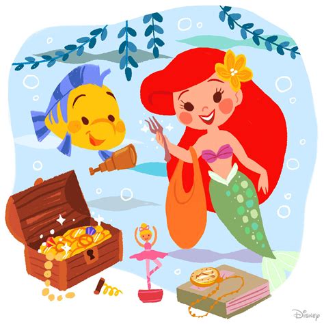 이슈 유머 에리얼이 당신의 세계의 일부가 된 날 🐚 디즈니 인어공주 개봉일 기념 일러스트 