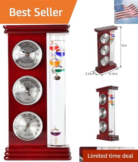 Indoor Decorative Weather Instruments Lilys Home Analog Weather Station With Galileo