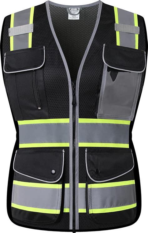 Hataunki High Visibility Reflection Peacock Mesh Safety Vests With 9