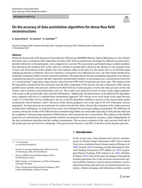Pdf On The Accuracy Of Data Assimilation Algorithms For Dense Flow