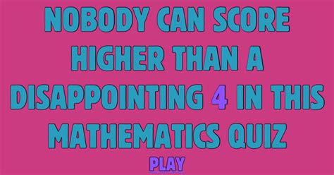 Really Hard Mathematics Quiz