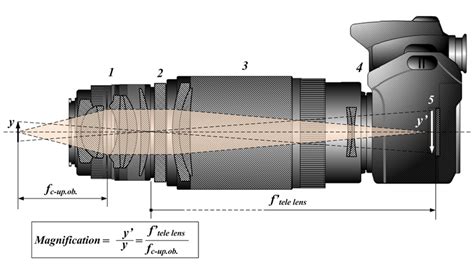 Optical Scheme Of Macro Photography Using Reversed Lens And Telephoto