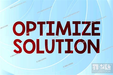 Text Caption Presenting Optimize Solution Conceptual Photo Process Of