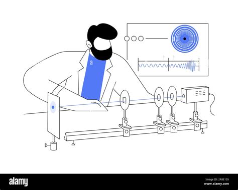 Conduct Laser Experiment Abstract Concept Vector Illustration Stock