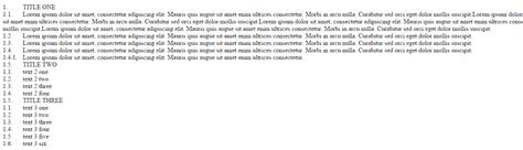 Csshtml Create Ordered List With Nested List That Is All Aligned Left