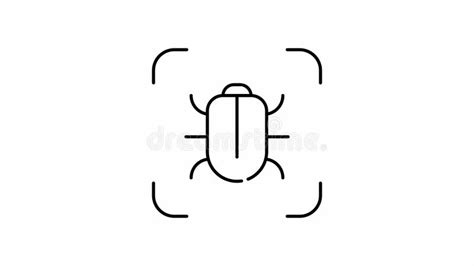 Animated Line Icon Of Virus Scan Stock Video Video Of Security Sign 315355469