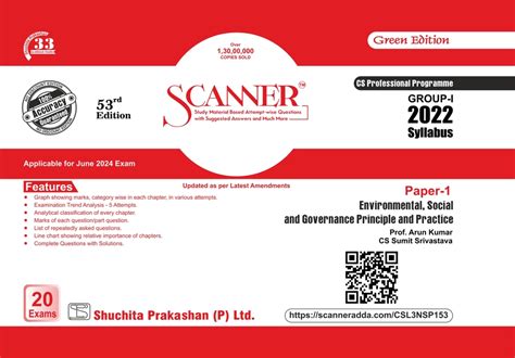 Scanner Cs Professional Programme Group I 2022 Syllabus Paper 1 Environmental Social And