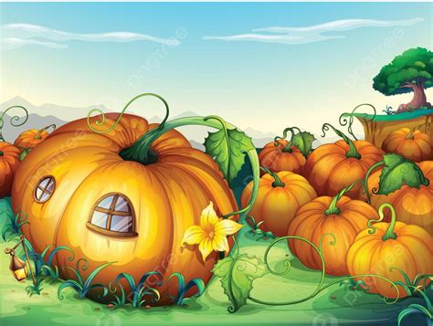 Pumpkins Grass Home Bunch Vector Grass Home Bunch Png And Vector